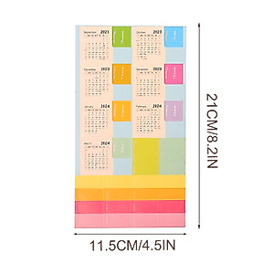 NUOBESTY 2023 Calendar Stickers Monthly Calendar Sticker Adhesive Tabs for Planners Journal Notebook, 12 Sets