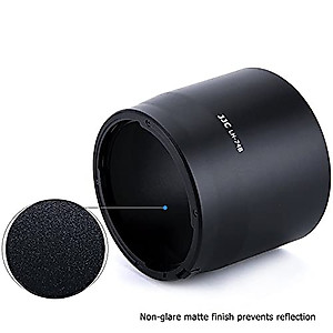 JJC Dedicated Lens Hood Shade Protector for Canon RF 100-400mm F5.6-8 is USM & EF 70-300mm f/4-5.6 is II USM Lens Replaces Canon ET-74B Lens Hood Reversible/Bayonet/with Button to Lock or Release