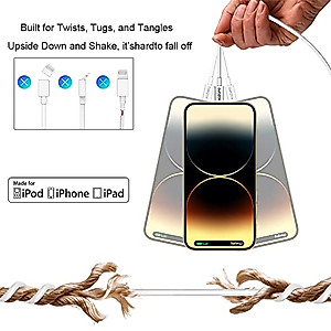 iPhone 14 13 Fast Charger, [Apple MFi Certified] USB C Wall Charger Fast Charging 20W PD Adapter with 6FT Type-C to Lightning Cable Compatible with iPhone 14 13 12 Pro Max Mini 11 Xs XR X 8 and More