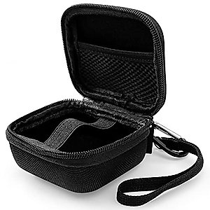 Geiomoo EVA Headphones Hard Case, Portable Storage Cover with Carabiner and Strap (Black)