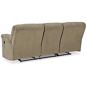 Signature Design by Ashley Alphons Transitional Tufted Reclining Sofa, Light Brown