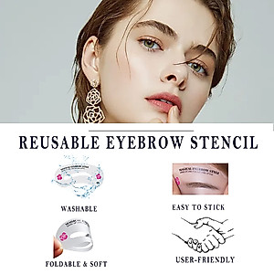 IONSGAKO 24PCS Eyebrow Stamp Stencil Kit Eyebrow Stencils Eyebrow Template Eyebrow Shaper Kit Brow Stencil for Shaping Fashionable Eyebrows