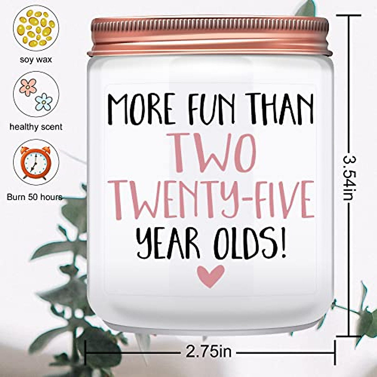 50th Birthday Gifts for Women or Men- Funny Best 50th Bday Gift Ideas- Happy Turning 50 Year Old Birthday Presents for Friends, Wife, Husband, Mom, Dad, Sister- Lavender Candles