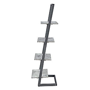 Convenience Concepts Graystone 4 Tier Ladder Bookcase / shelf, Faux Birch / Slate Gray Frame