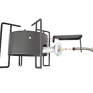 COOKAMP High Pressure Banjo 1-Burner Outdoor Propane Gas Cooker with 0-20 PSI Adjustable Regulator and Steel Braided Hose [ 2018 New Model ] SA1350