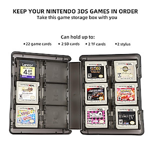 Xahpower 3DS Charger Bundle, 1 Pack 3DS Game Holder Card Case and 4 Pack Stylus Pen for Nintendo 3DS