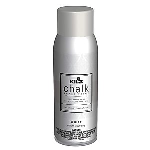 KILZ Chalk Spray Paint, Interior, White, 12 Ounces