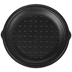 Lodge L10SC3 Cast Iron Lid, 12-inch & Silicone Hot Handle Holder - Red Heat Protecting Silicone Handle for Cast Iron Skillets with Keyhole Handle