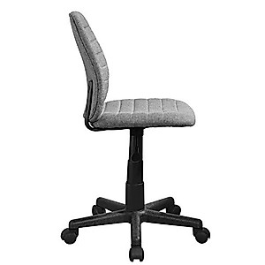 Urban Shop Padded Fabric High Back Rolling Home Office Chair, Grey