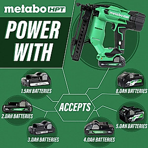 Metabo HPT 18V MultiVolt™ Cordless Stapler Kit | 1/4-Inch 18-Ga Narrow Crown | Accepts 1/2-Inch up to 1-1/2-Inch 18-Ga 1/4-Inch Staples | Includes 18V 2.0Ah Battery | Lifetime Tool Warranty | N1804DA