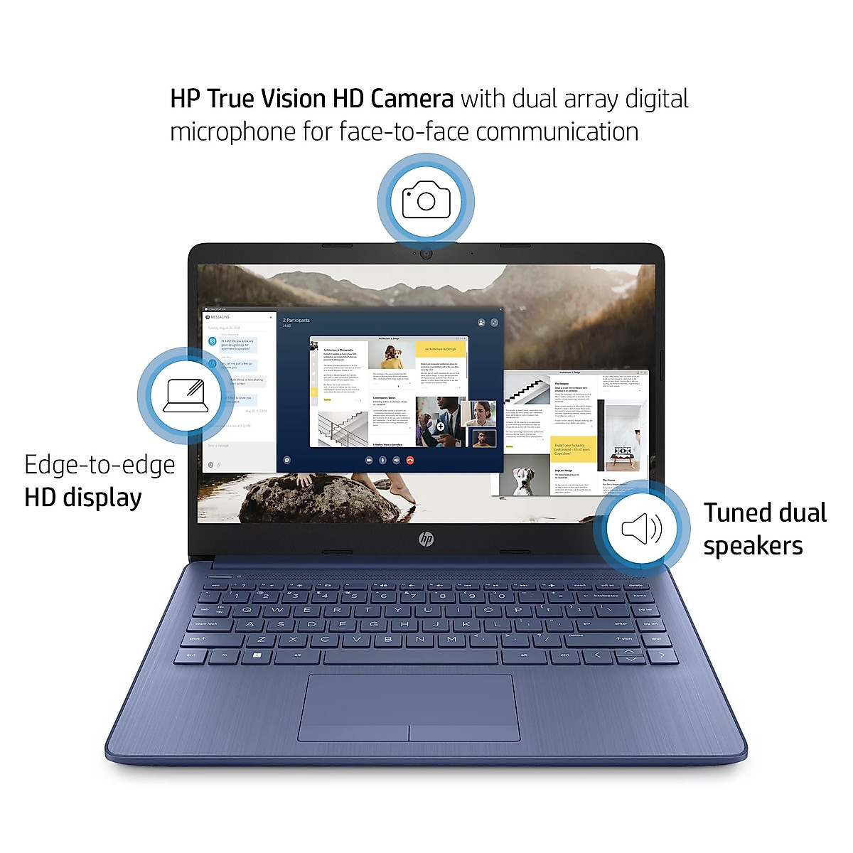 HP Stream 14-CF21 Laptop 2022 14” 1366 x 768 Display Intel Celeron N4120, 4-core, Intel UHD Graphics, 8GB DDR4, 64GB SSD, Wi-Fi 5, Office 365 Personal 1-year Subscription Windows 11 Pro