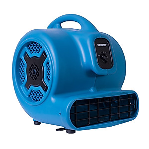 XPOWER P-830 Pro 1 HP 3600 CFM Centrifugal Air Mover, Carpet Dryer, Floor Fan, Blower, for Water Damage Restoration, Janitorial, Plumbing, Home Use…