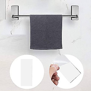 YeeBeny Self-Adhesive Strips, Replacement Adhesive Strips Compatible Self-Adhesive Towel bar, Bathroom Towel Rack, 3.35 x 1.57 inches (Pack of 4)