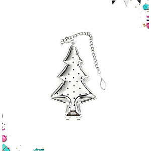 NOLITOY 2pcs Tea Ball Infuser Soup Strainer Stainless Steel Tea Infuser Tea Diffuser for Loose Tea Silver Tea Ball Metal Strainer Chic Tea Leaker Filter Ball Snap Christmas Tree