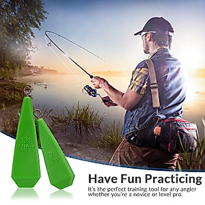 THKFISH Fishing Practice Plugs Practice Plugs Weight Casting Plug Fishing Practice for Kids Improving Casting Skill, 7 Sizes