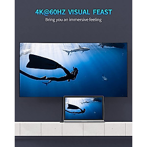 Upgrow 7-in-2 USB C Adapter with Thunderbolt 3 USB C Port, HDMI, SD, Micro SD, 3 USB 3.0 Ports for MacBook