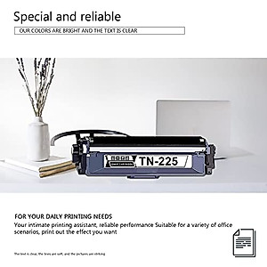 GULOYA Compatible TN-225 TN225BK High Yield Toner Cartridge Replacement for Brother TN 225 HL-3170CDW 3180CDW MFC-9140CDN DCP-9015CDW 9020CDN Printer Toner Cartridge (Black,2 Pack)
