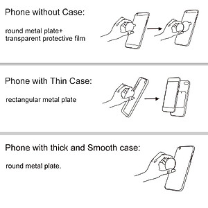 Magnetic Phone Mount 4 Pack. Black Flat Cell Phone Holder for Car Dashboard, Wall, Truck. Universal Stick on iPad Wall Magnet Mount for Tablets. Wall Low Profile Magnetic Car Mount for iPhone.