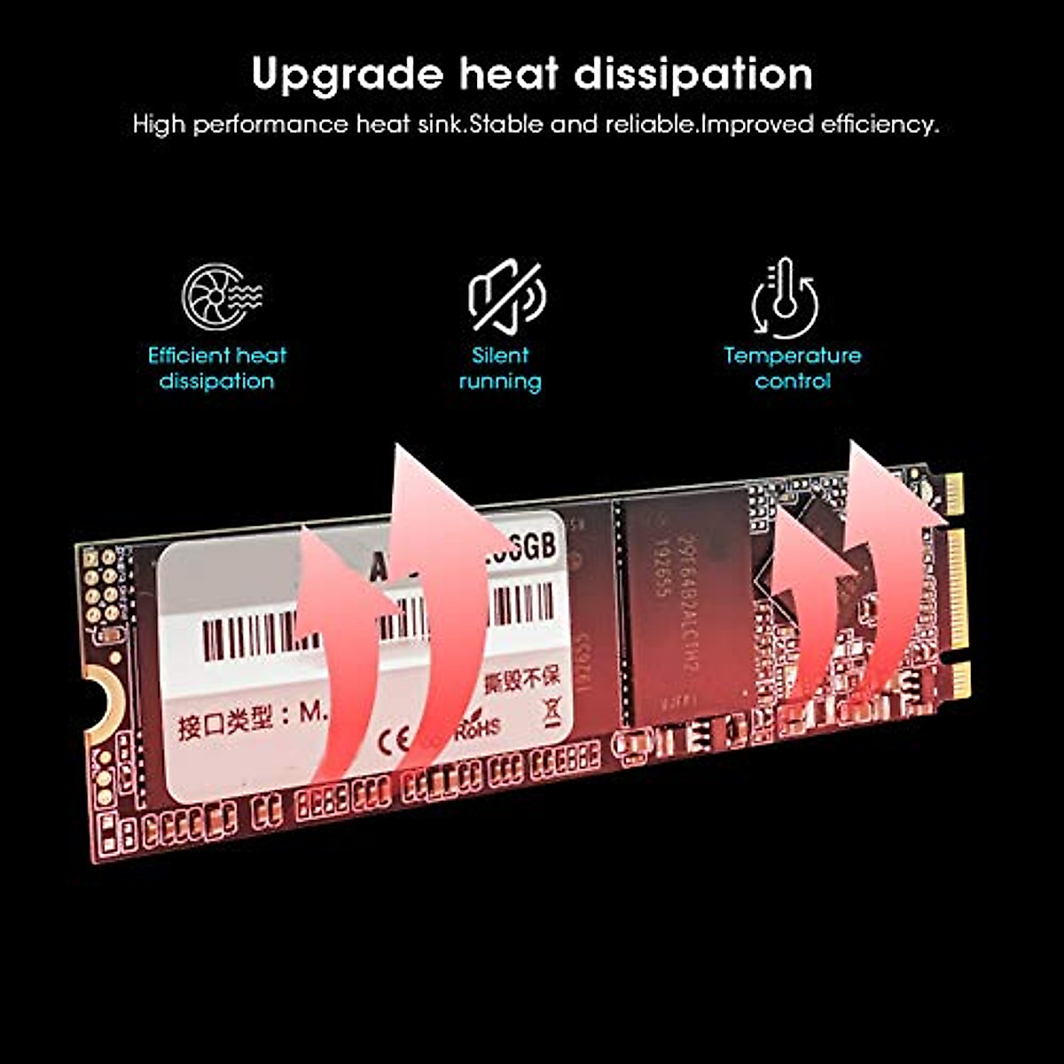 M.2/NGFF Solid State Drive, 2280 128GB SSD with 551MB/S Reading Speed and 212MB/S Writing Speed for Laptop Desktop Computer AS606