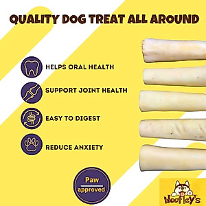 Woofley's Buffalo Cow Tail Jumbo Bone - (8 Count) - Meaty Thick Bones for Dogs - No Splinter Dog Bones - Long Lasting Dog Chews and Bones