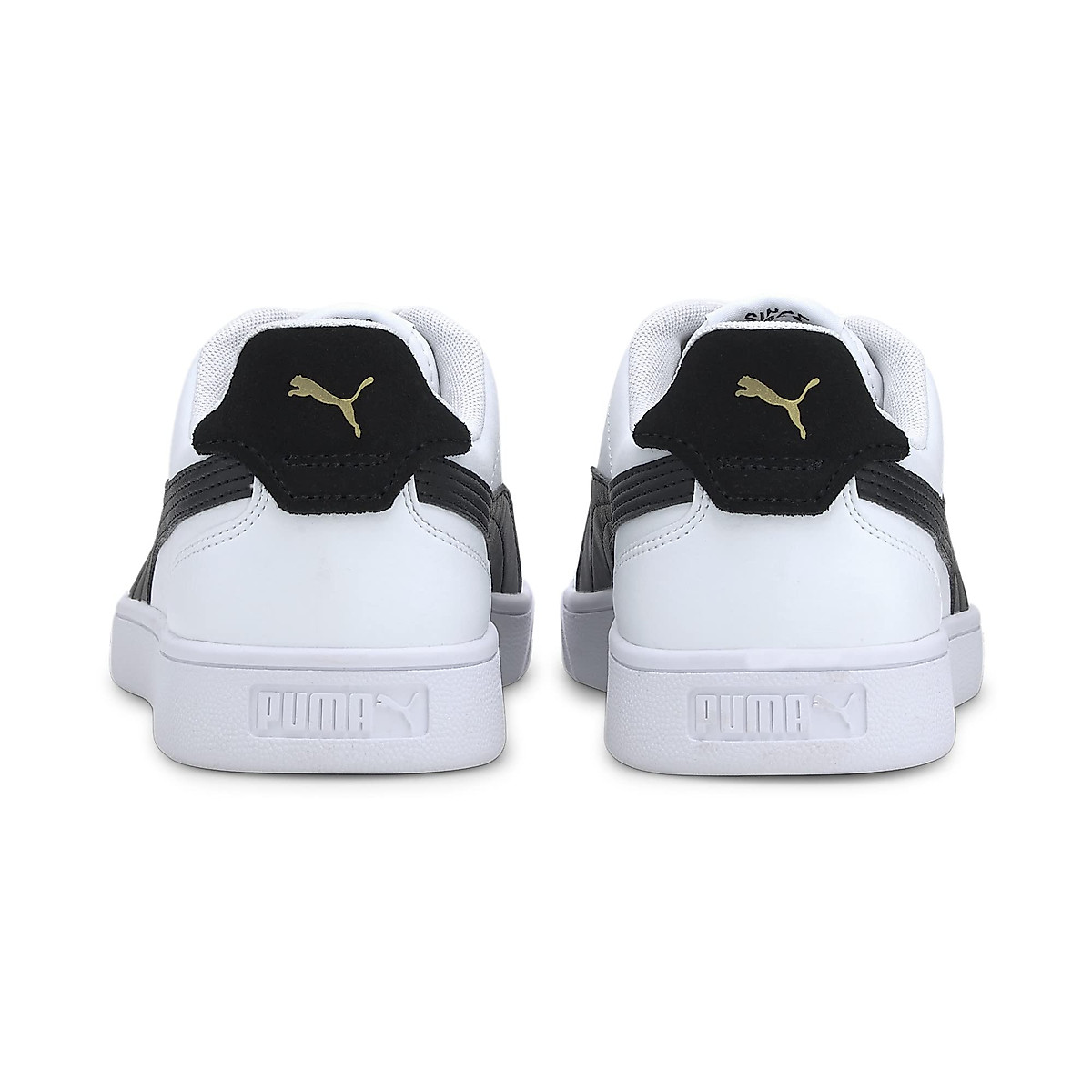 Puma Unisex Sneaker Basketball, White Black Team Gold, 9 US Women