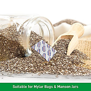 100 Count 300cc Food Grade Oxygen Absorbers Packets for Food Storage, Individually Wrapped Oxygen Absorbers for Long-term Food Storage Suitable for Mylar Bags