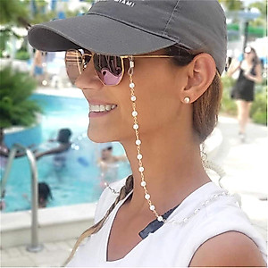Sither Pearl Sunglasses Chain Reading Glasses Chain Strap Necklace for Women