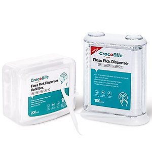 The New Floss Pick Dispenser-with [300 Count] Dental Floss Picks, 1-Pack Pop-Up Automatic Flosser Dispenser, for Home Travel Hotel Sturdy Safe Container Floss Dispenser.…
