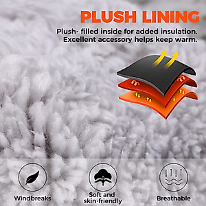 AURUZA Winter Warm Mittens for Women, Cozy Thick Knitted Gloves & Mittens Warm Soft Lining Cold Weather Accessories Gifts (Gray)