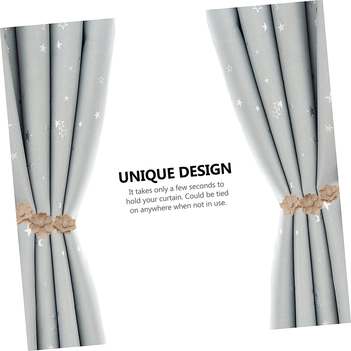 YARNOW Magnetic Window Shade Flower Magnet Buckle Magnetic Window Drapery Tie Backs for Curtains Polyester Bracket Brown Fashion Magnetic Drapery Tiebacks