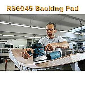 6" Replacement Sanding Pad Compatible with Bosch Orbital Sanders ROS65VC 1250DEVS 3727DVS 3727DEVS ，6 Hole Hook-&-Loop Sander Backing Pad，Replace RS6045 & RS6046