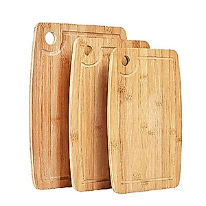 NEIDE Chopping Block Wood Healthy and Environmentally Friendly Bamboo Cutting Board Hanging Hole 3 Sizes Accessories Tool-30X20CM (Size : 28X18CM)