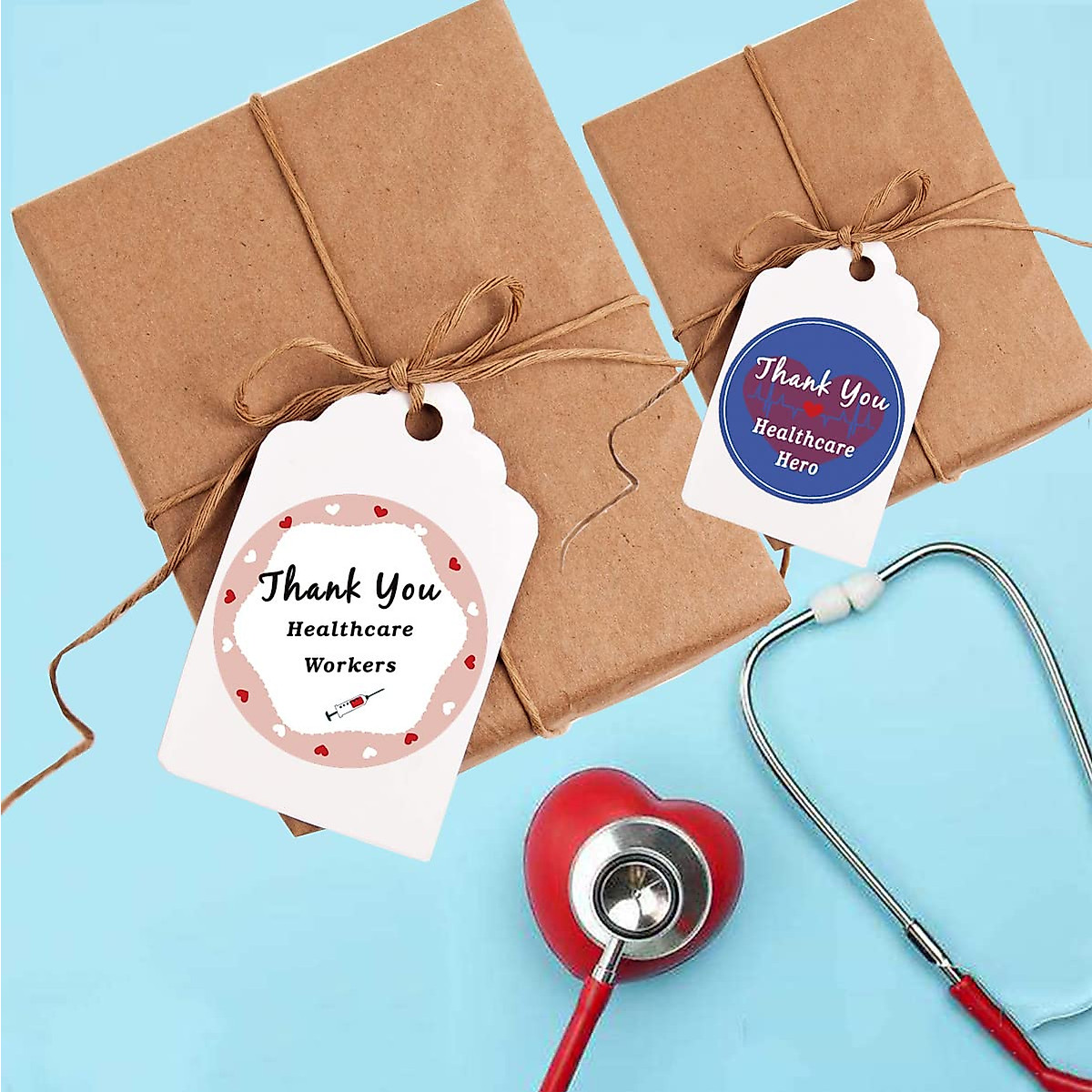 Healthcare Workers Thank You Sticker 1.5 inch Nursing School Graduation Labels for Nurses Week Doctors EMT Essential Workers Gift Card Envelopes,Package Sealing 500 pcs