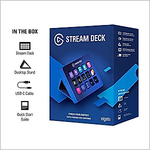 Elgato Stream Deck MK.2 – Studio Controller, 15 macro keys, trigger actions in apps and software like OBS, Twitch, ​YouTube and more, works with Mac and PC