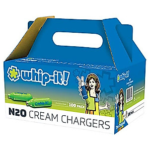 Whip-it! SV-6100: Cream Chargers 100-Pack, Small, White