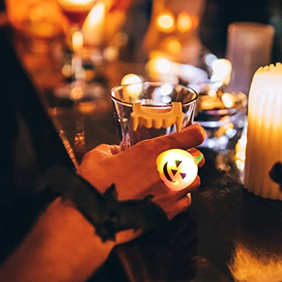 Toddmomy 40 pcs Goodie Led Favors Bag for Up Pumpkin Funny Fillers Lighted in Glow Gifts Light Finger Dark Goodies Random Toys Color Ghost Party Treats Spider Supplies Prizes Halloween