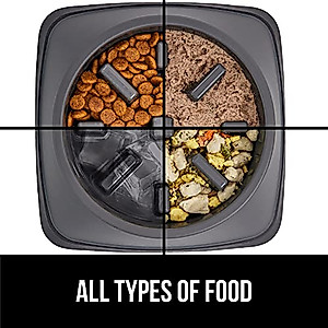 Gorilla Grip Slip Resistant Slow Feeder Dog Bowl, 4 Cups, Slows Down Pets Eating, Prevents Overeating, Feed Small and Large Breed Puppy, Fun Puzzle Design, Dogs Pet Bowls, Dry and Wet Food, Charcoal