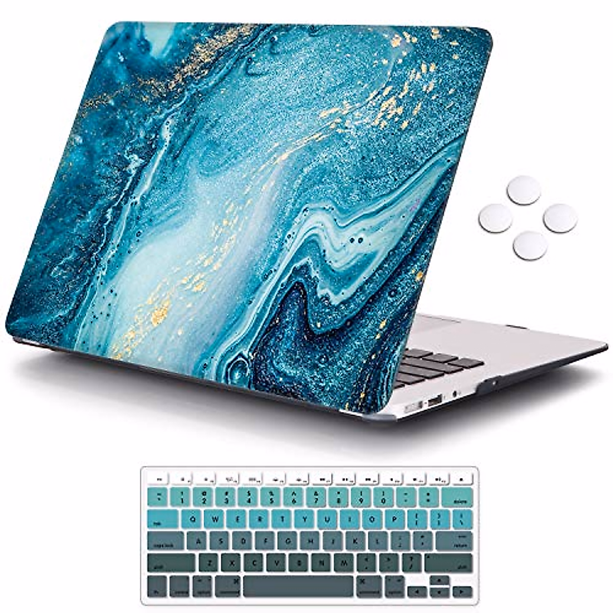iCasso for MacBook Air 13 inch Case (Release 2010-2017 Older Version), Plastic Hard Shell Protective Case & Keyboard Cover Only for MacBook Air 13 Inch Model A1466/A1369 - River Sand