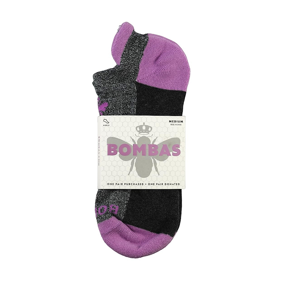 BOMBAS Women's Originals Ankle Socks - Purple - Violet (Medium - For Shoe Sizes 8 to 10.5)