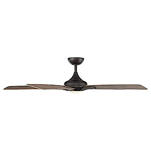 Mykonos Indoor and Outdoor 5-Blade Smart Ceiling Fan 60in Oil Rubbed Bronze Barn Wood with 3000K LED Light Kit and Remote Control