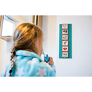 Morning and Bedtime Routine Chart by Create Visual Aids to support routine. Visual schedule or visual timetable for autism, speech and language, toddlers, preschool.