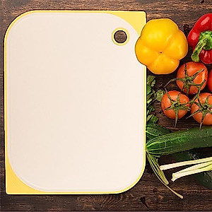 Kichvoe Plastic Cutting Board Kitchen Chopping Board Multifunction with Hanging Hook for Food Fruit Vegetable Meat Camping Supplies