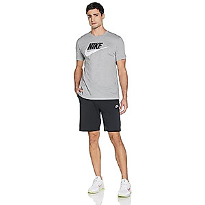 Nike Men's Sportswear Club Short Jersey, Black/White, Large