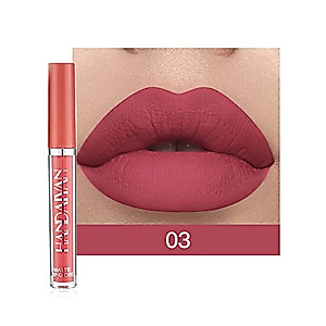 KBTPMTL HANDAIYAN 6 Pcs Matte Liquid Lipstick Makeup Set, 6 Lipstick Set Non-stick Matte Lip Gloss Set Multi-color Lipstick (A)