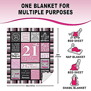 21st Birthday Gifts for her, 21st Birthday Gifts, 21 birthday Gifts for Her, 21st Birthday Gift Ideas, 21 year old Birthday Gifts for Her, 21st birthday decorations for her Throw Blankets 60"X50"