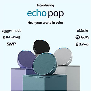 Amazon Echo Pop | Full sound compact smart speaker with Alexa | Midnight Teal