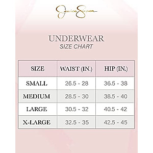 Jessica Simpson Women's Underwear - Microfiber Hipster Briefs (5 Pack), Size Large, Gardenia/Pearl Blush/Rain/Black