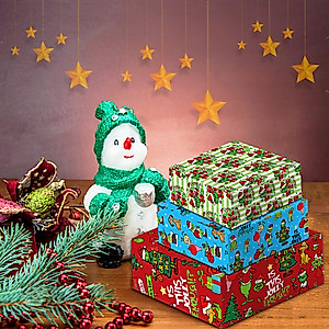 12 Sheets Christmas Grich Wrapping Paper,Funny Cartoon Character Pattern Wrapping Paper For Christmas Party Birthday Party DIY Gift Packing, 20 x 27 Inch