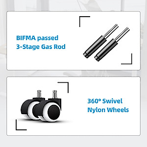 Velvet Ergonomic Office Chair with Footrest - Comfortable High Back Reclining Computer Chair for Home Office (Grey)