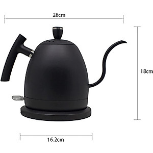 REJOON Percolator Coffee Pot Long Mouth Coffee Pot Hand Operated Pot Teapot Coffee Pot Multi-Function Espresso Tea Mocha Pot (Color : Black)